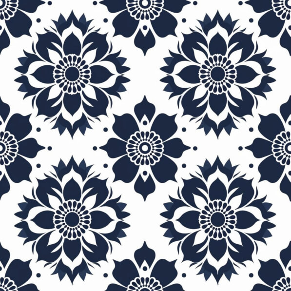 Download Navy Blue Floral Pattern on White Background Patterns Online ...