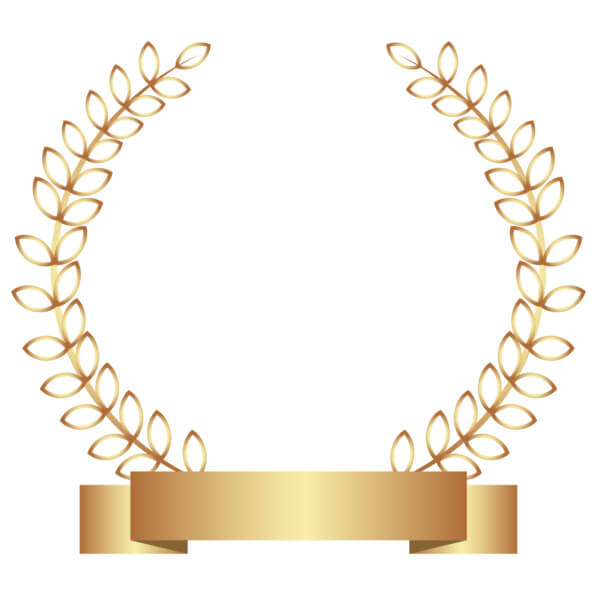 Download Golden Laurel Wreath with Ribbon Frames Online - Creative Fabrica