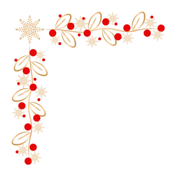 Download Festive Corner Design with Holiday Motifs Borders & Corners ...
