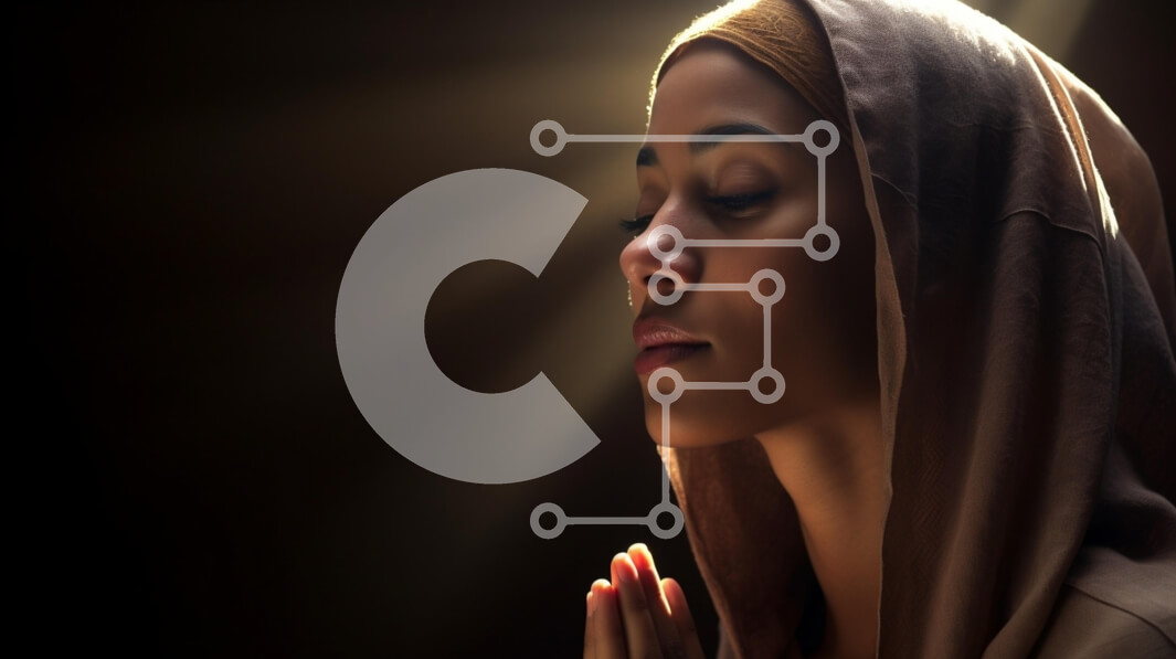 Download Woman in Prayer with Soft Light Stockphotos Online - Creative ...