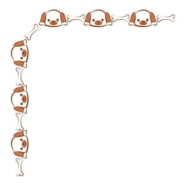 Download Cartoon Dog and Bone Border Design Borders & Corners Online ...