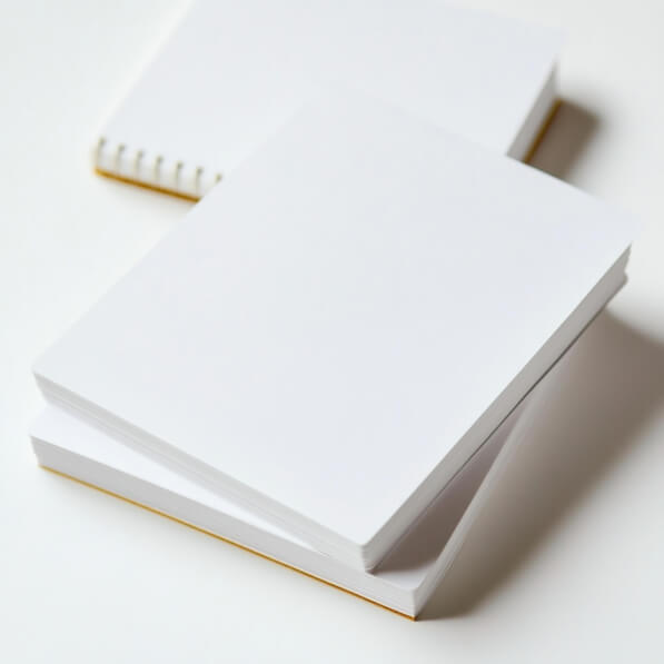 Download Stack of Blank Notepads on White Surface Mockups Online ...