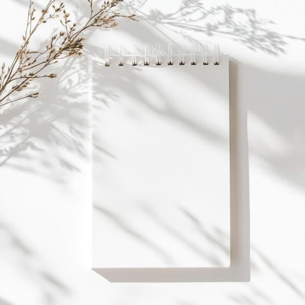 Download Minimalist Notepad with Dried Plants Mockups Online - Creative ...