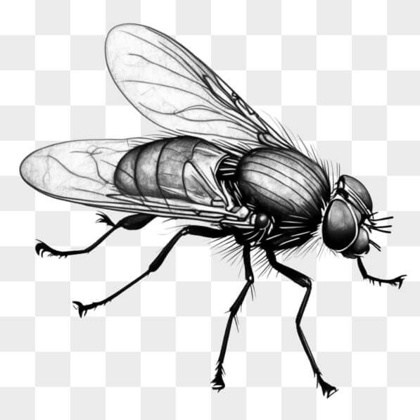 Download Detailed Illustration of a Fly Sketches Online - Creative Fabrica