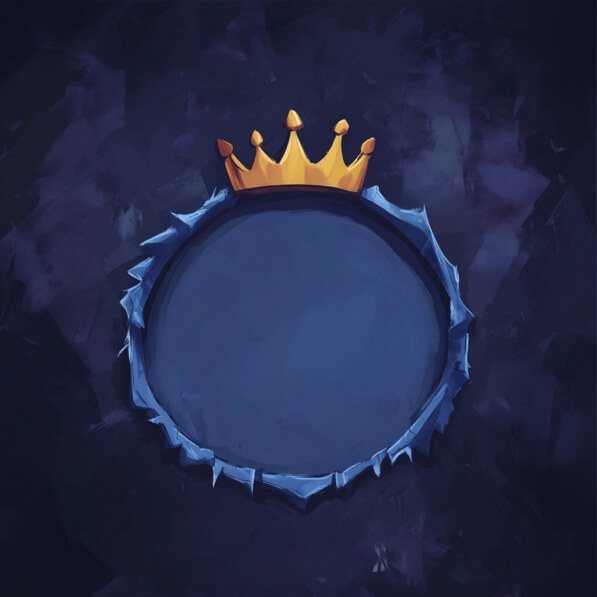 Download Crown on a Blue Frame Backgrounds Online - Creative Fabrica