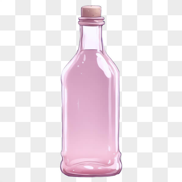 Download Transparent Pink Glass Bottle Cartoons Online - Creative Fabrica