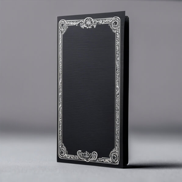 Download Elegant Black Notebook with Silver Border Mockups Online ...