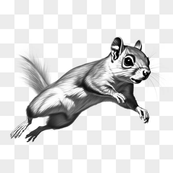 Download Illustration of a Leaping Squirrel Sketches Online - Creative ...