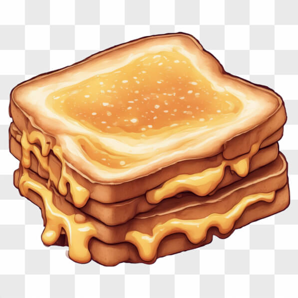 Download Melted Cheese on Toast Cartoons Online - Creative Fabrica