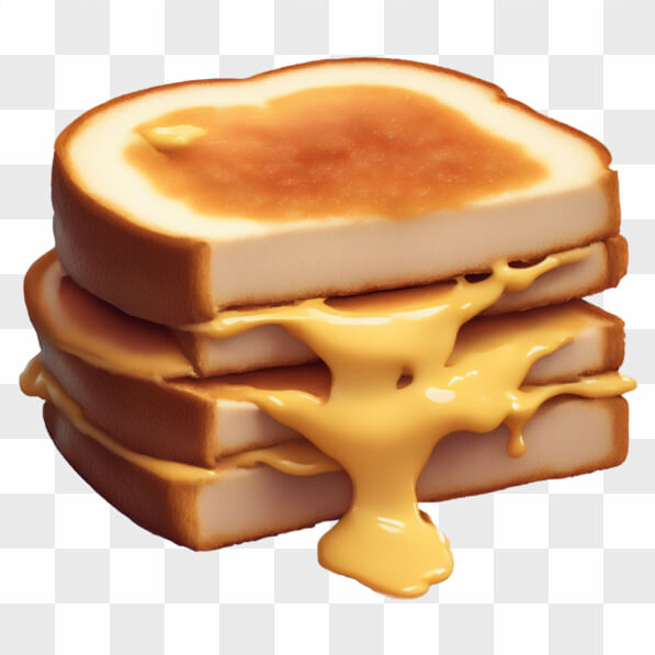 Download Stack of Toasted Bread with Melting Cheese Cartoons Online ...