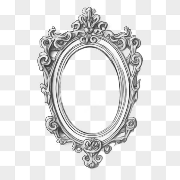 Download Ornate Vintage Mirror Sketch Sketches Online - Creative Fabrica