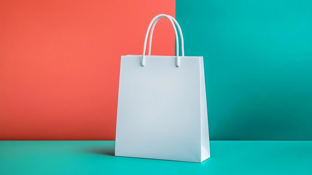 Download Plain White Shopping Bag on Colorful Background Mockups Online ...