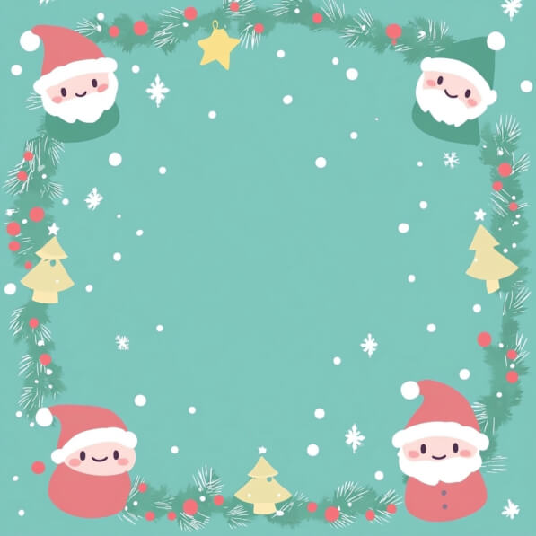 Download Whimsical Christmas Border with Santa Claus Backgrounds Online ...