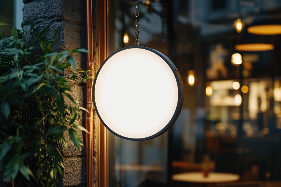 Download Cozy Café with Hanging Light Fixture Mockups Online - Creative ...