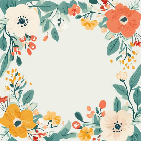Download Floral Border Illustration Backgrounds Online - Creative Fabrica