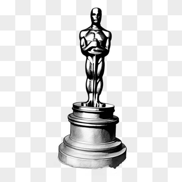 Descarga Representación de la Estatuilla Oscar Bocetos En Línea - Creative Fabrica