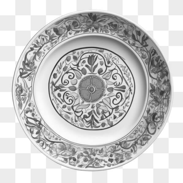 Download Intricate Floral Plate Design Sketches Online - Creative Fabrica