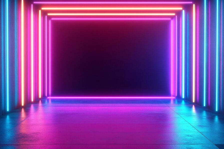 Download Futuristic Neon Lights in a Dark Environment Backgrounds ...