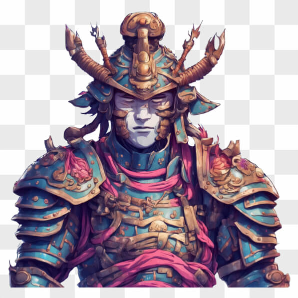 Download Stylized Samurai Warrior in Ornate Armor Cartoons Online ...