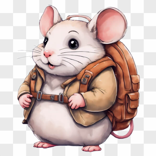 Download Adventurous Cartoon Mouse with Backpack Cartoons Online ...