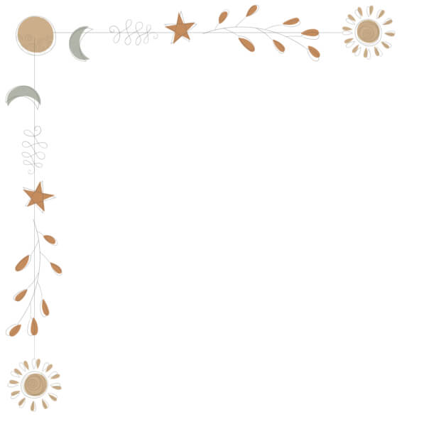 Download Decorative Border with Celestial and Floral Elements Borders ...