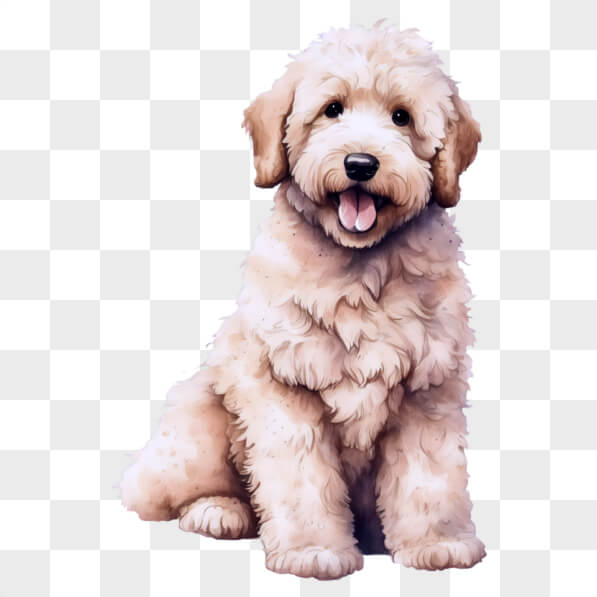 Descarga Perro Doodle Dorado Esponjoso Cartoons En Línea - Creative Fabrica