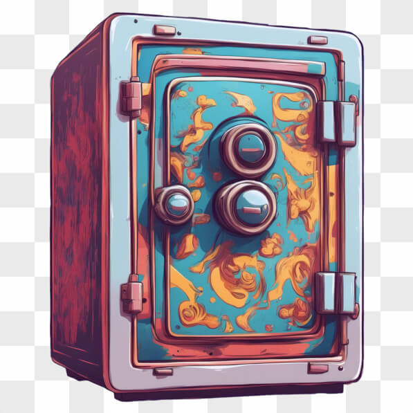 Download Vintage Safe with Colorful Design Cartoons Online - Creative ...