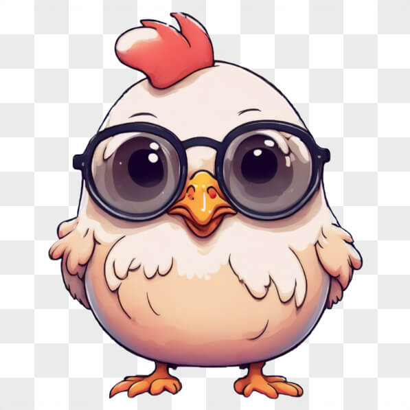 Download Cute Cartoon Chicken with Glasses Cartoons Online - Creative ...