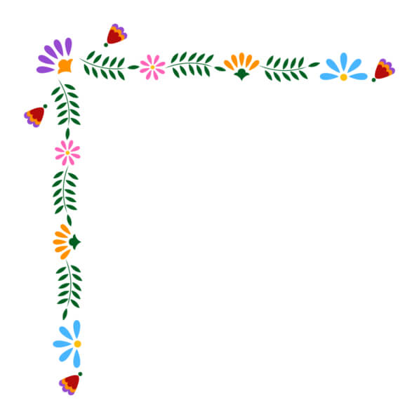 Télécharger Conception de bordure florale colorée Bordures et Coins En ...