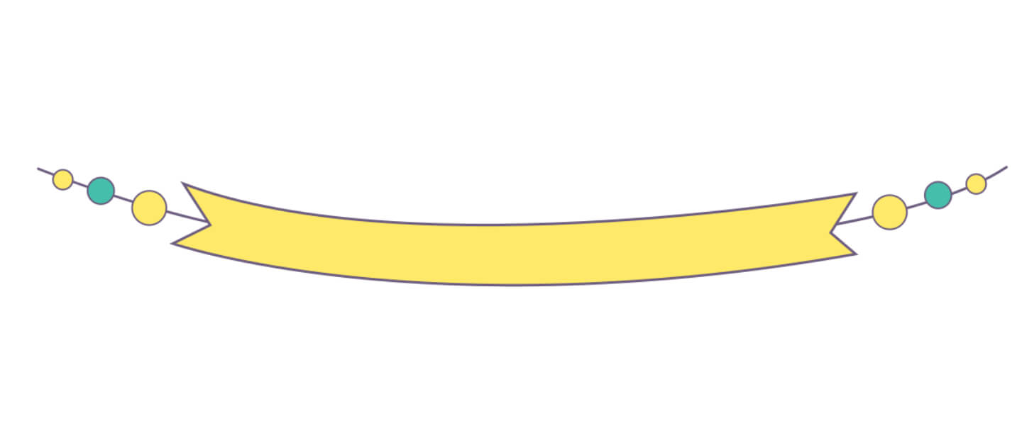 Download Decorative Yellow Ribbon Banner with Circular Accents Borders ...