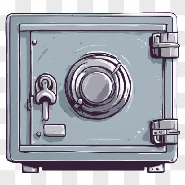 Download Metal Safe with Combination Lock Cartoons Online - Creative ...