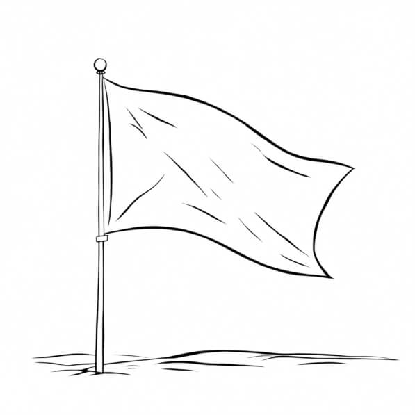 Download Blank Flag Waving on a Pole Coloring pages Online - Creative ...