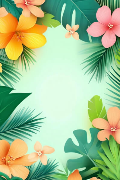 Download Tropical Floral Background Backgrounds Online - Creative Fabrica