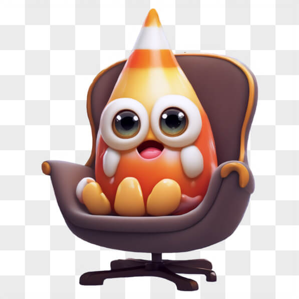 Download Cute Animated Candy Corn Character in Armchair Cartoons Online ...