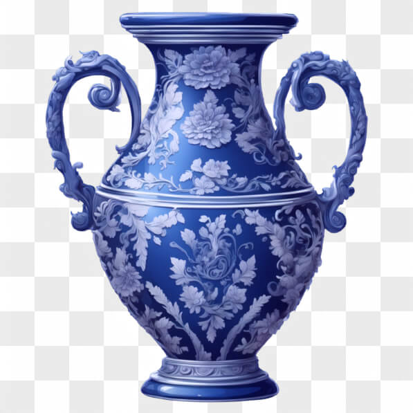 Download Intricately Designed Blue Floral Vase Cartoons Online ...
