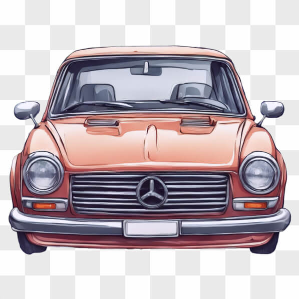 Download Vintage Orange Mercedes-Benz Car Cartoons Online - Creative ...