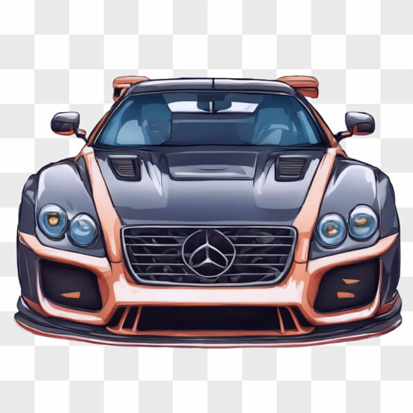 Baixe Carro Esportivo Estilizado Mercedes-Benz Cartoons - Creative Fabrica