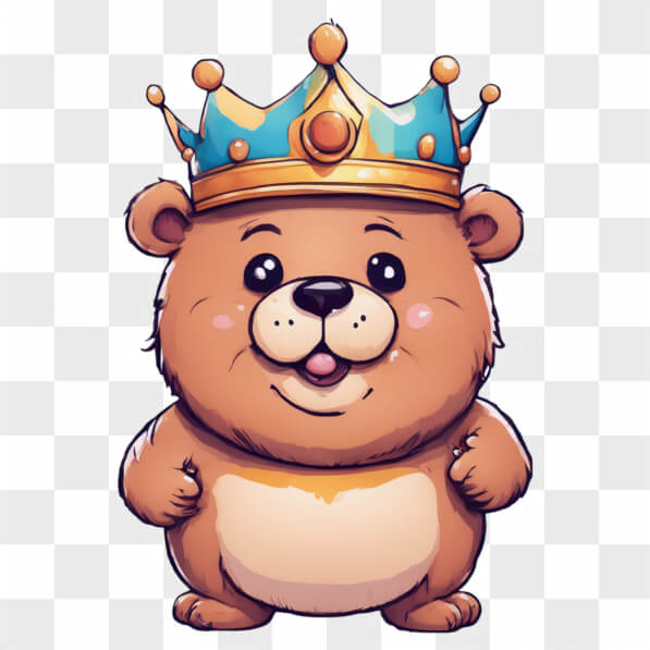 Descarga Osito de dibujos animados alegre con corona Cartoons En Línea ...