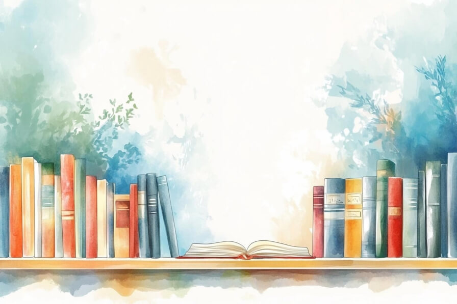 Download Colorful Bookshelf Illustration Backgrounds Online - Creative ...
