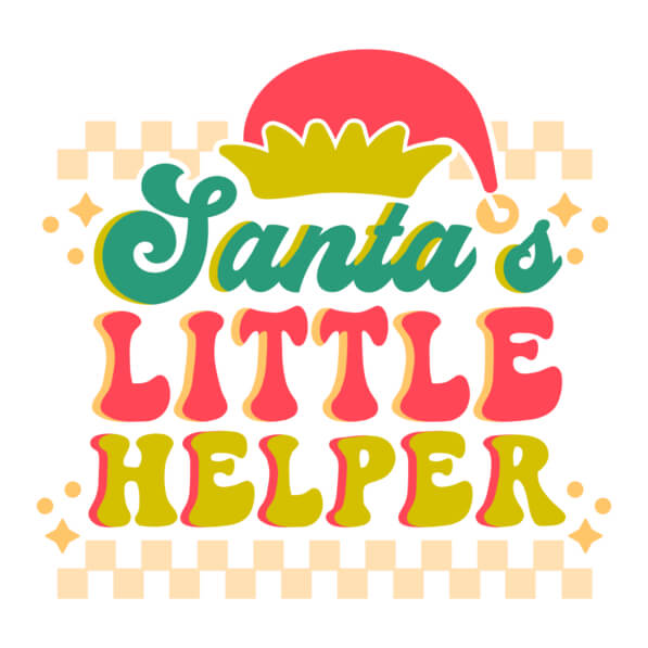 Download Santa's Little Helper Typography Quotes Online - Creative Fabrica