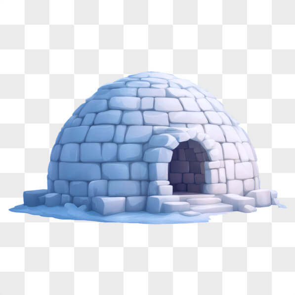 Download Traditional Igloo Against Black Background Cartoons Online ...