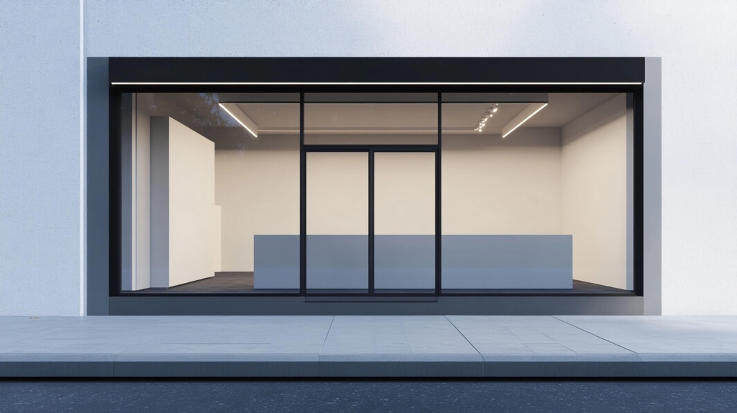 Download Modern Storefront with Glass Windows Mockups Online - Creative ...