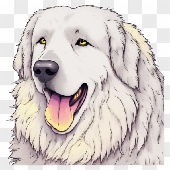 Descarga Perro Blanco con Ojos Amarillos y Lengua Rosa Cartoons En ...