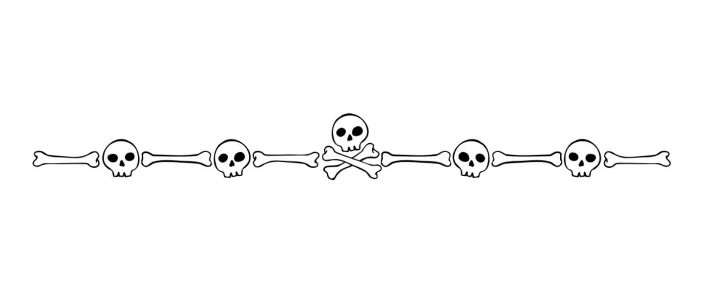 Download Decorative Skull and Bone Border Borders & Corners Online ...