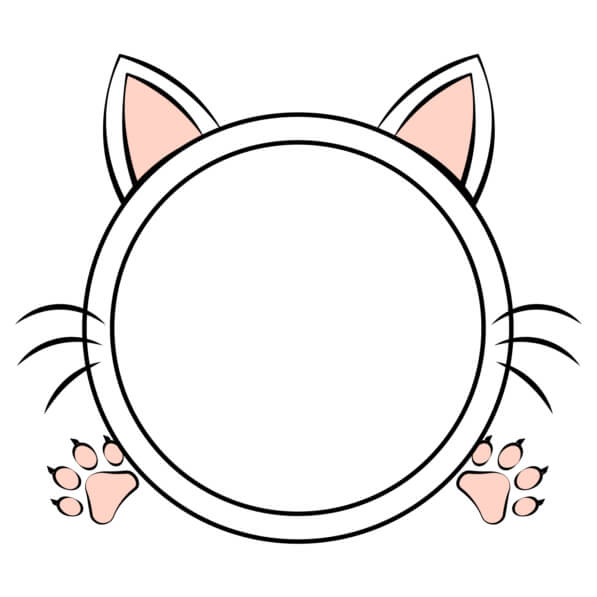 Download Cat-Themed Frame Frames Online - Creative Fabrica