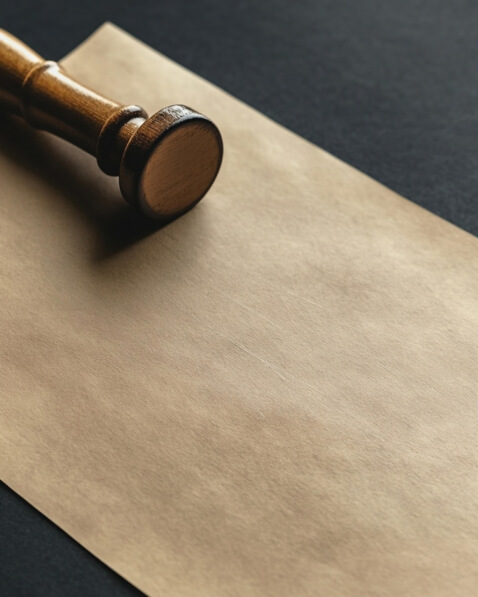 Download Wooden Sealing Stamp on Aged Paper Mockups Online - Creative ...
