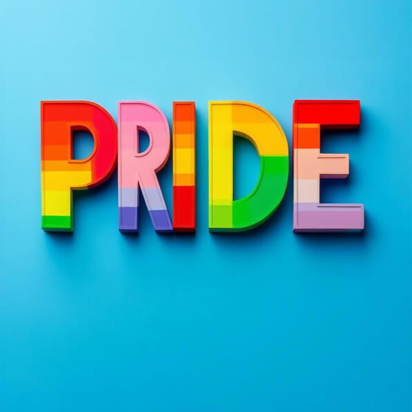 Descarga Letras PRIDE Coloridas Contra Fondo Azul Fondos En Línea ...