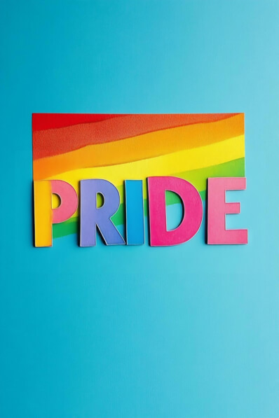 Download Colorful 'PRIDE' Letters with Rainbow Background Backgrounds ...