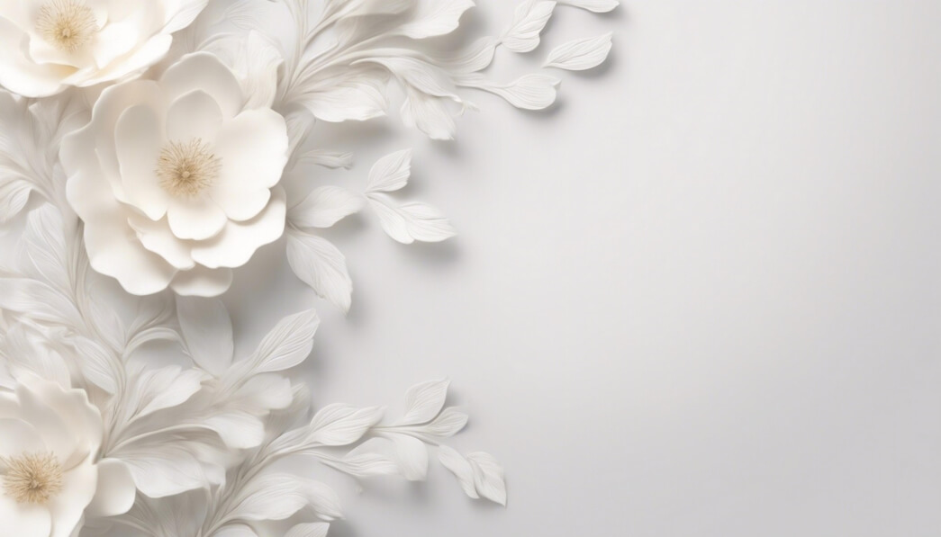 Download Elegant White Paper Flowers and Leaves Backgrounds Online ...