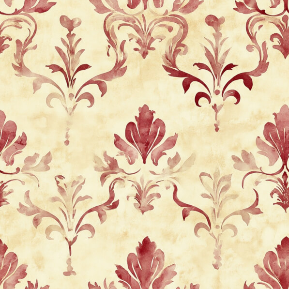 Download Floral Damask Pattern in Burgundy and Beige Patterns Online ...